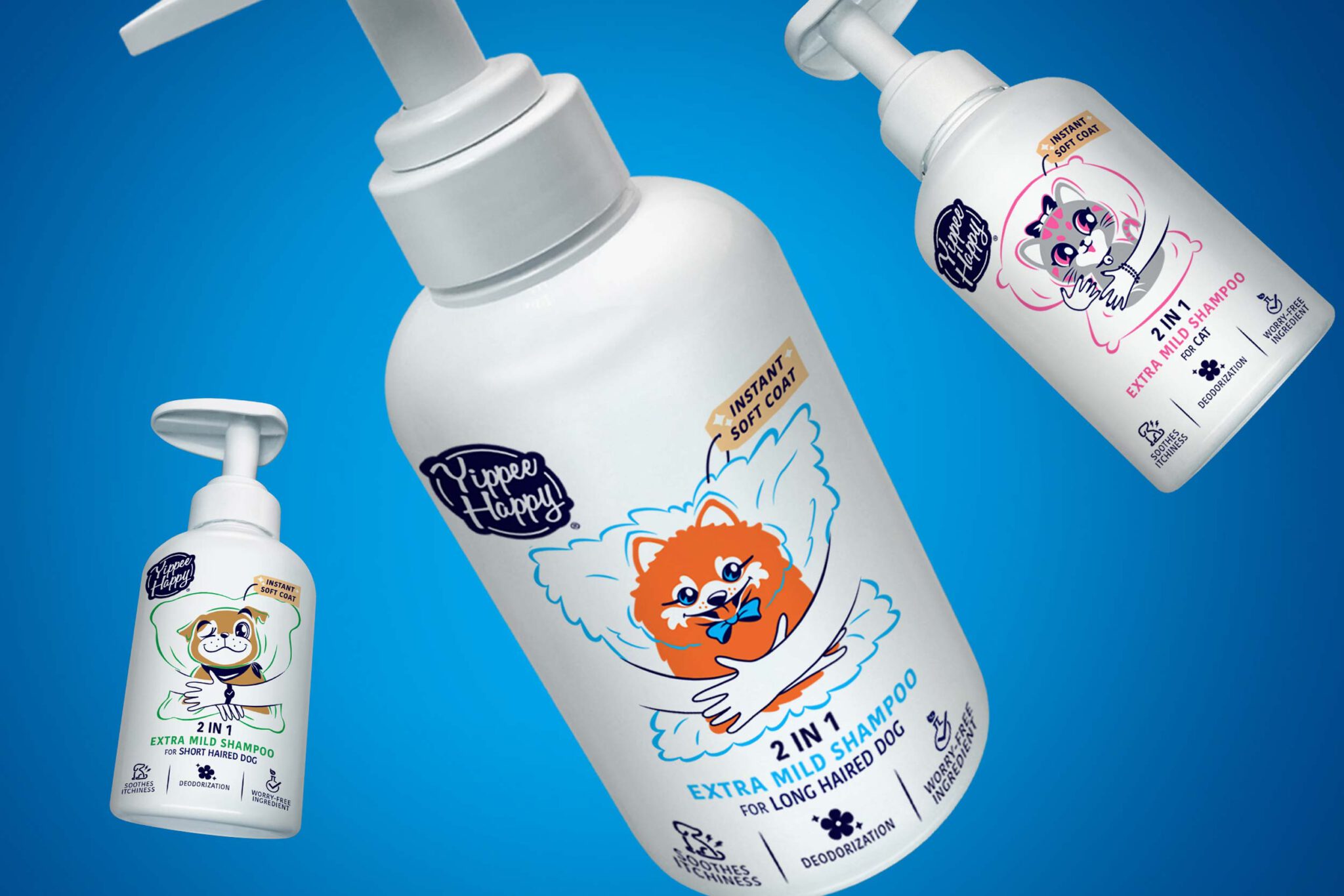Yippee Happy : 2 in 1 Pet Shampoo (Hug) - strategic design agency