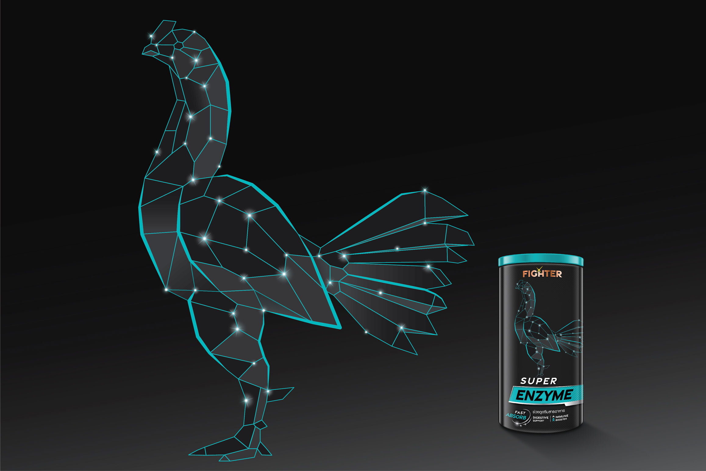 Fighter : Gamecock Food Supplement Packaging & Branding Design Concept ...