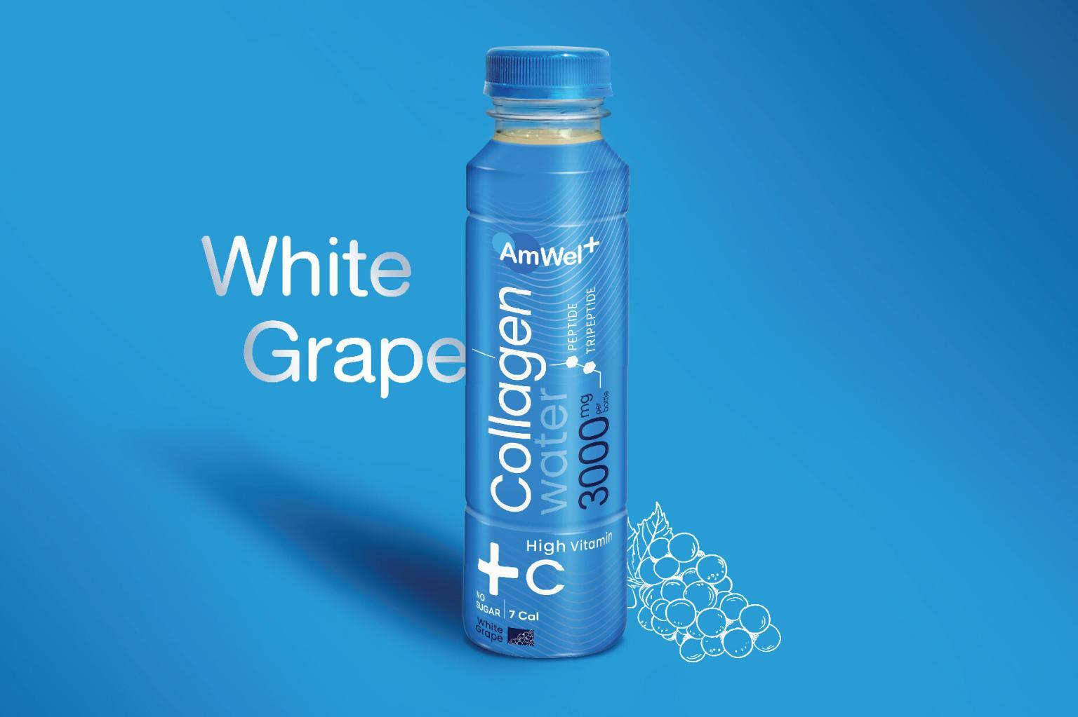 AmWel+ Collagen Water Drink : Packaging Design - strategic design agency