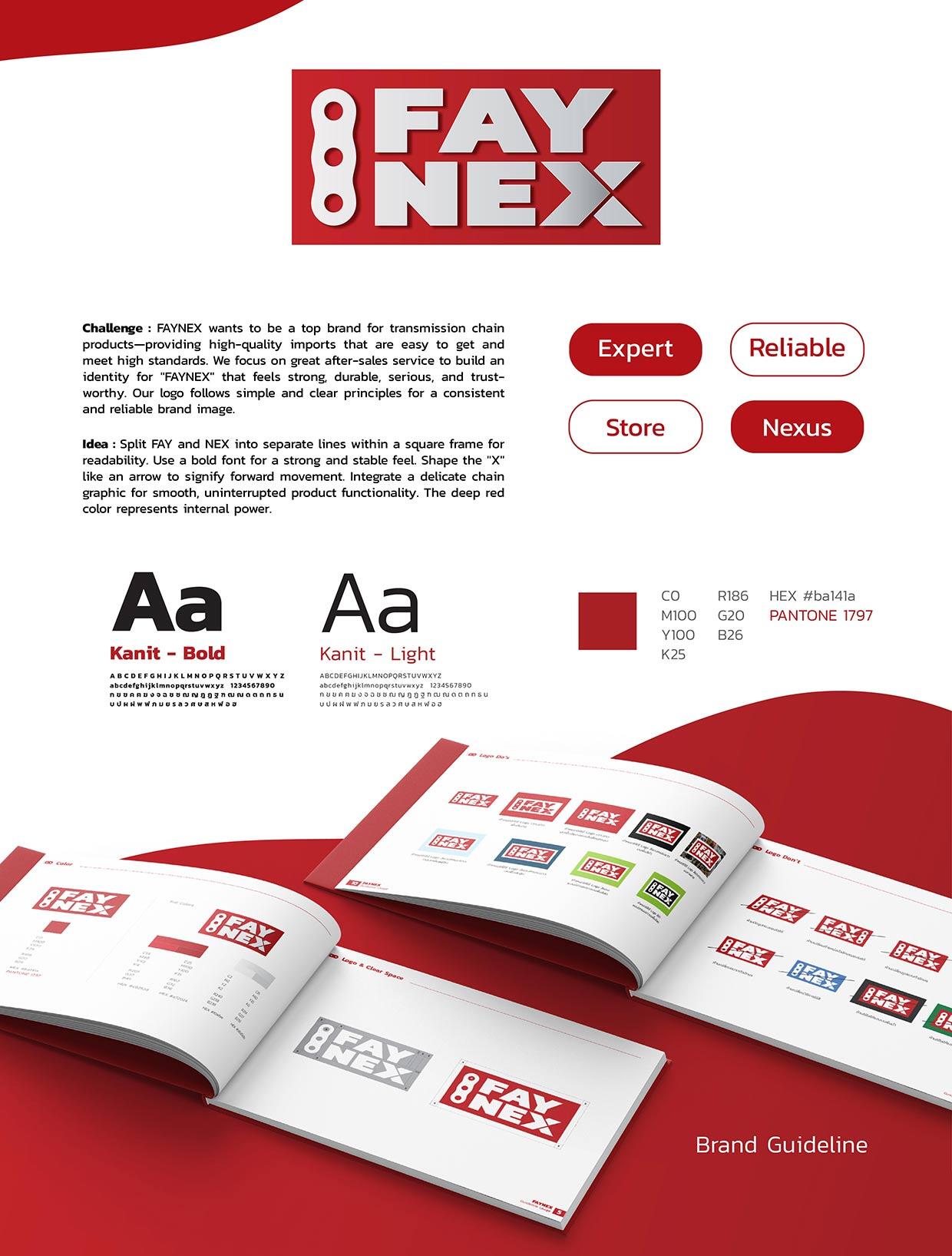 FAYNEX : Branding Design and Brand Guideline Usage - strategic design ...