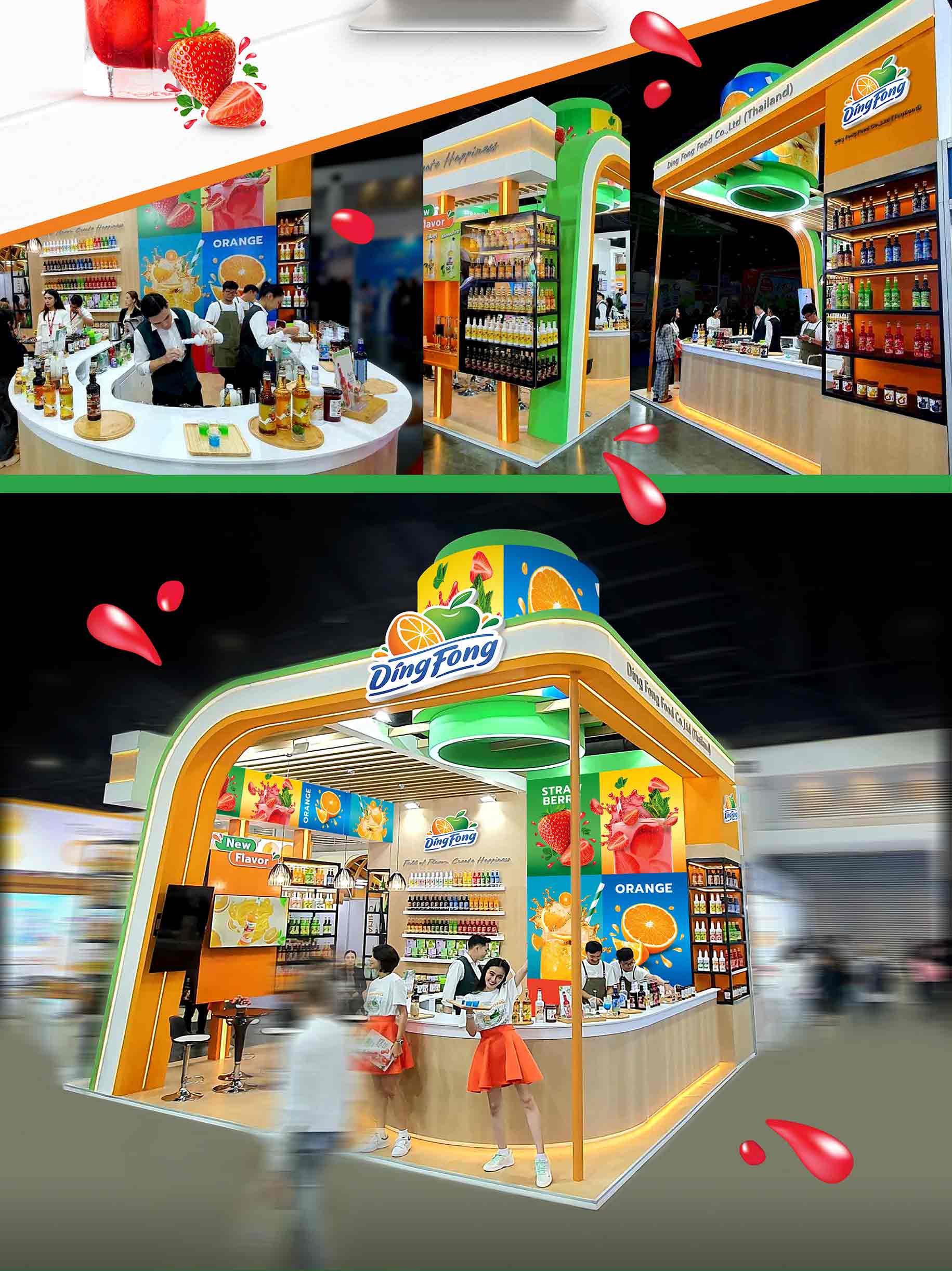 Ding Fong Food : Thaifex Booth Design - strategic design agency