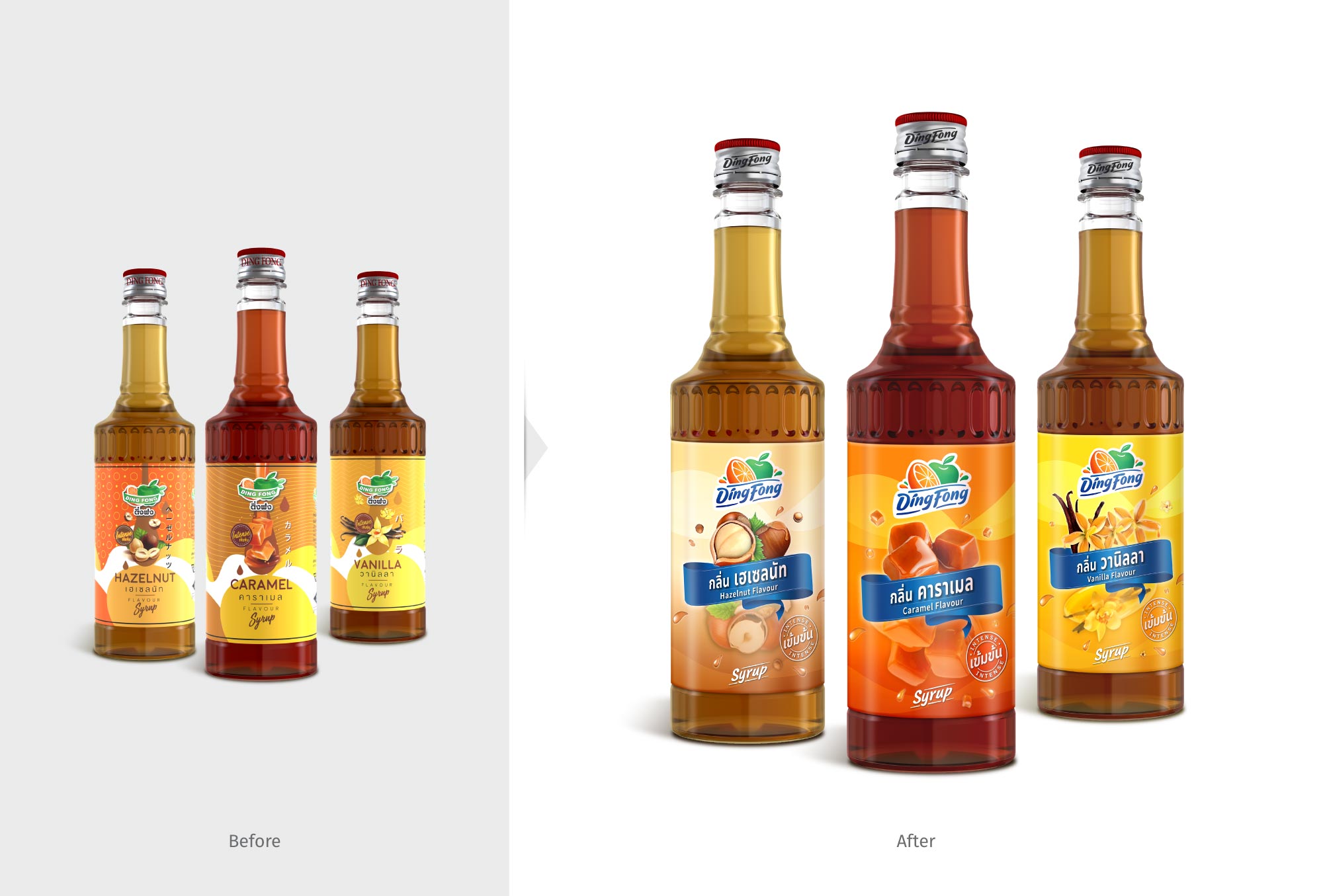 Ding Fong : Packaging Design / Fruit Squash and Syrup - strategic ...